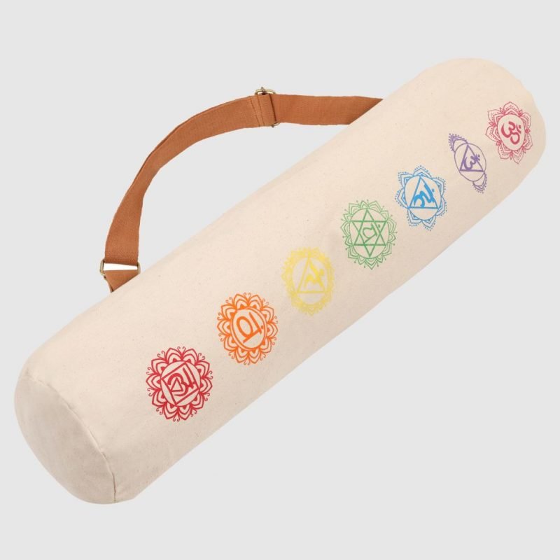 Orenda India Cotton Canvas Yoga Mat Bag 7-chakra - VeganMall