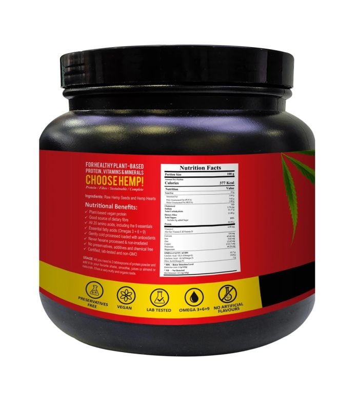 Indus Hemp Hemp Protein Powder - Hemp Seed Powder | Builds Lean Muscle ...